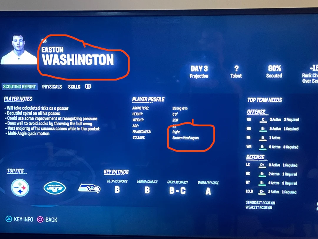 Say hello to Easton, my favorite auto-generated prospect from Madden 23 so far | Scrolller