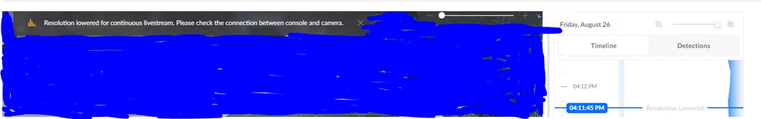 Protect showing resolution lowered during various times of the day on two cameras, has anyone ...