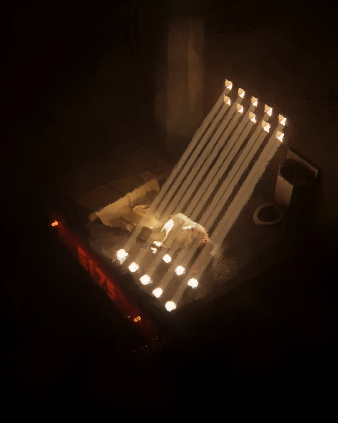 Cell No. E175, Approx (me), 3D with Paintover, 2023 | Scrolller