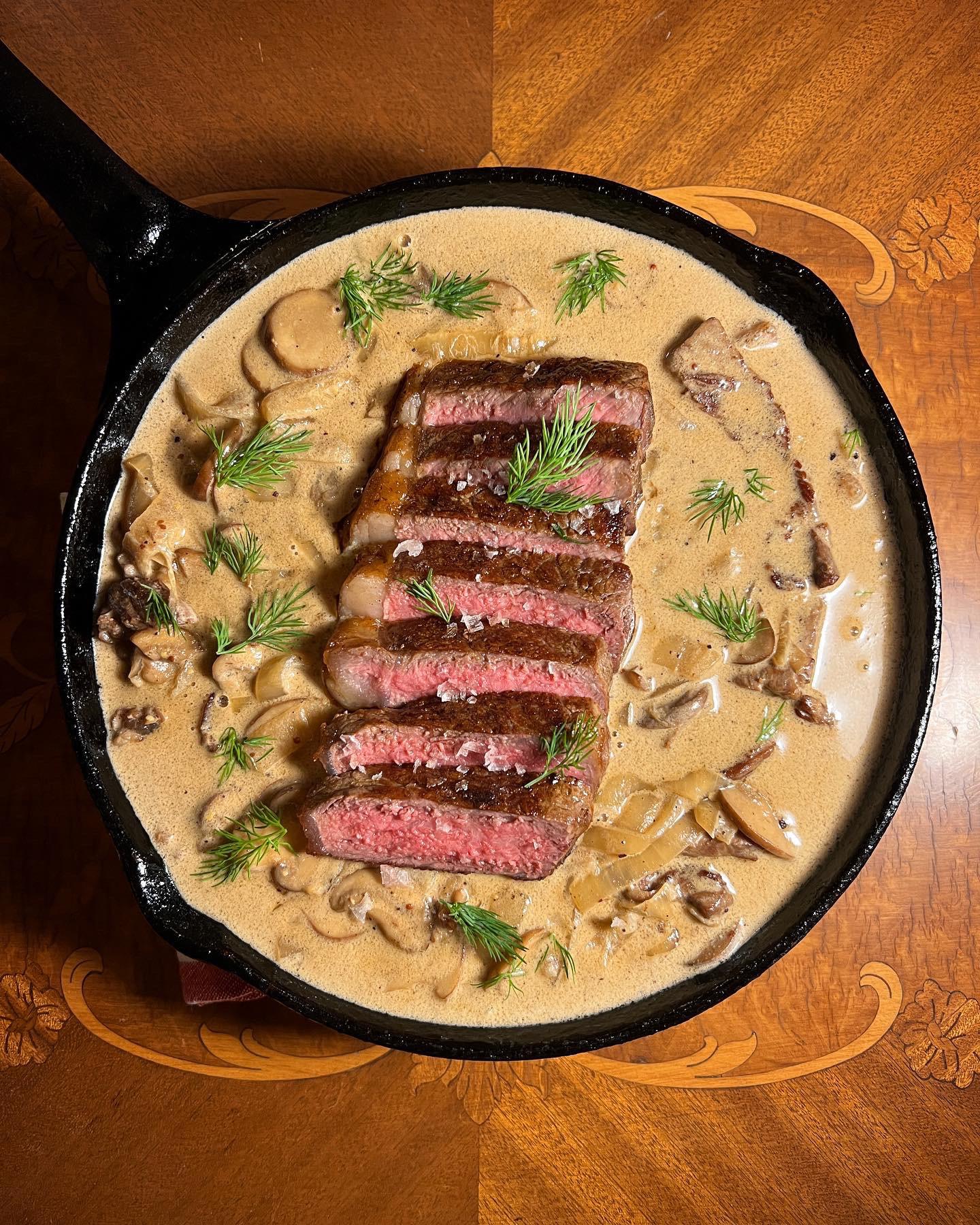 [homemade] Beef Stroganoff with Striploin & Ribeye. | Scrolller