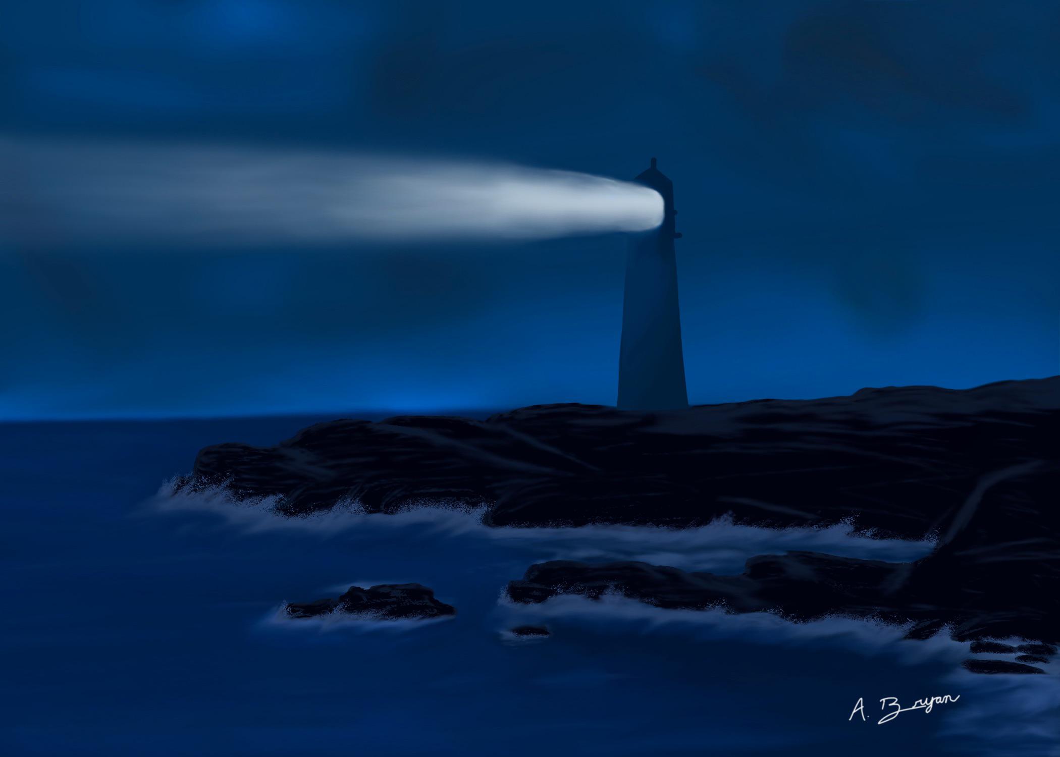Lighthouse, me, digital, 2022 | Scrolller