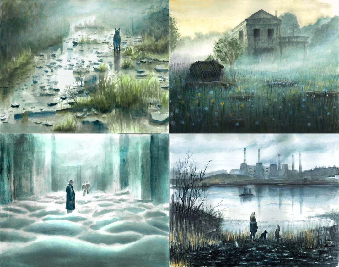 Watercolor painted some of my favorite stills from Stalker (1979) | Scrolller