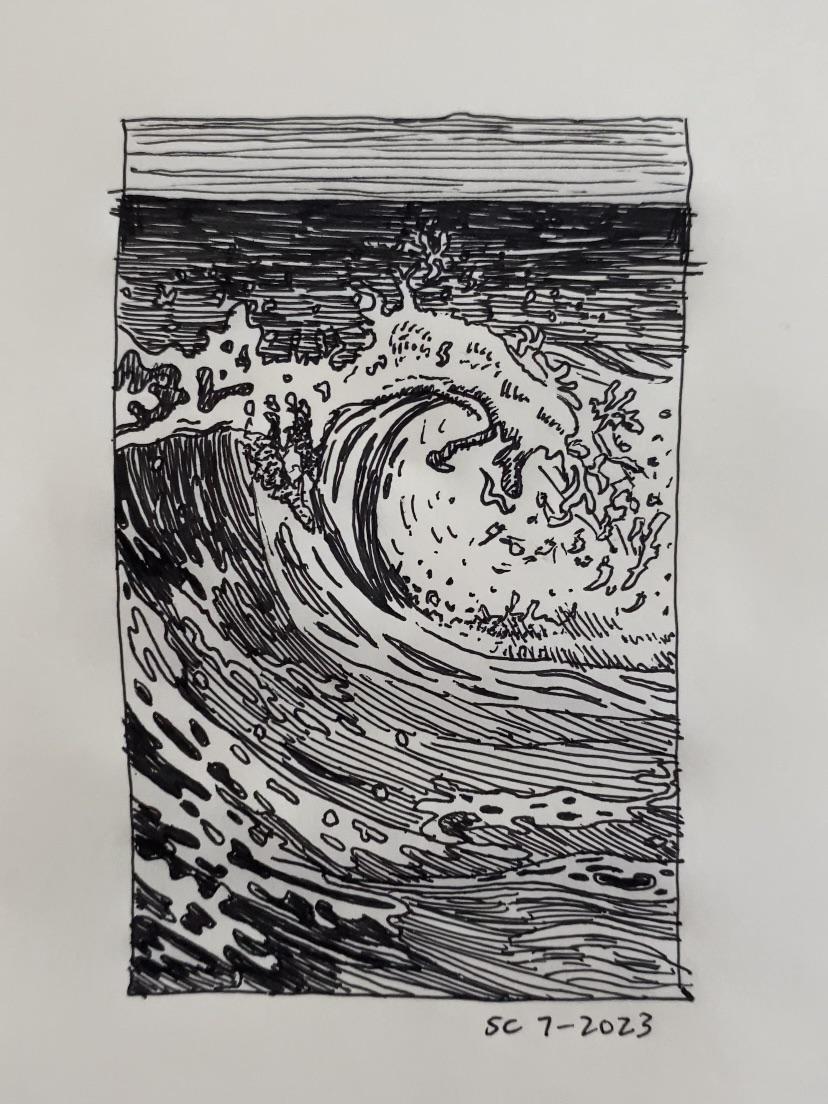 Tried drawing a picture of a wave | Scrolller