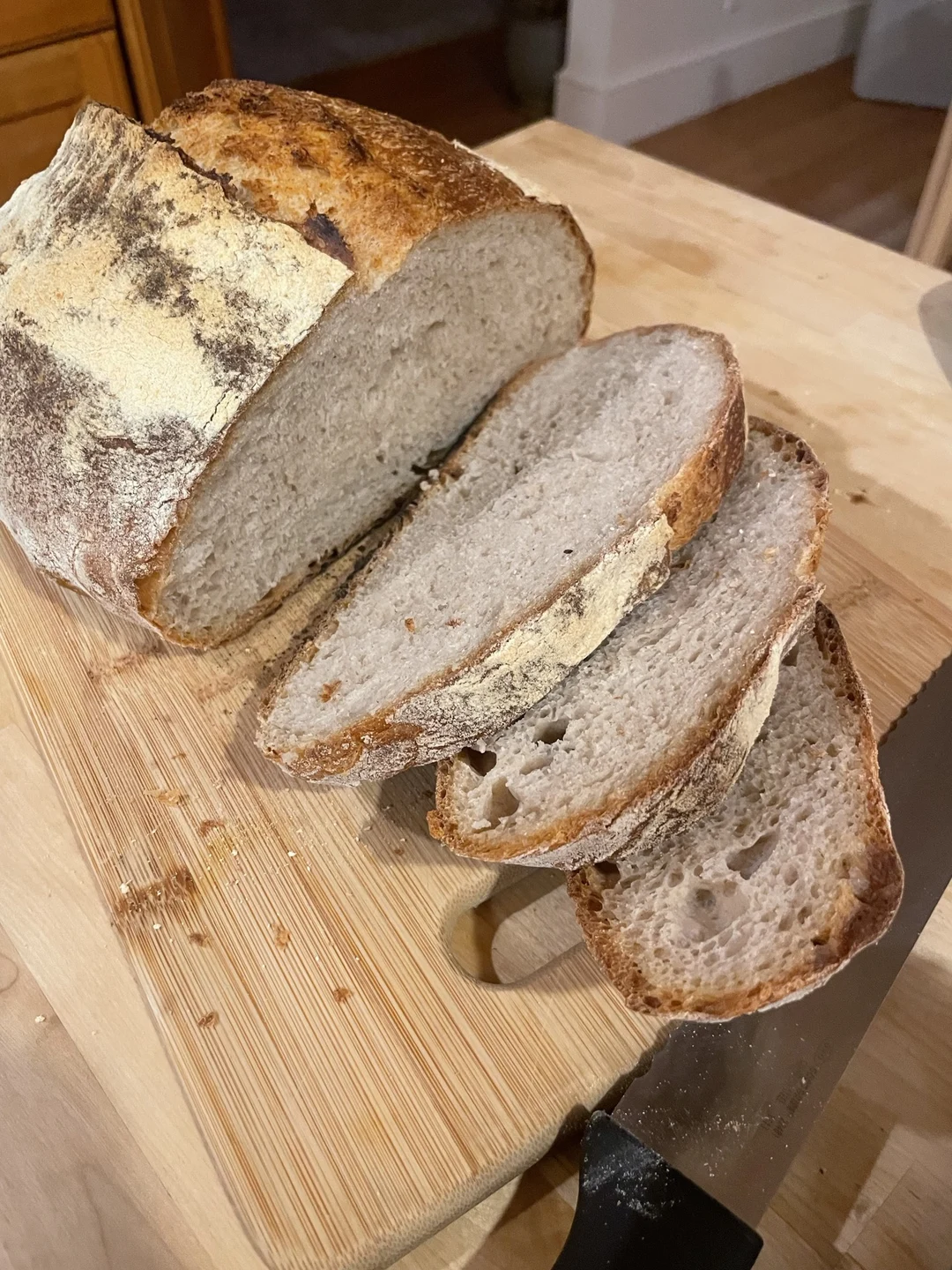 First bread of fall. 75% hydration sourdough, 20% whole wheat, 10% rye. | Scrolller