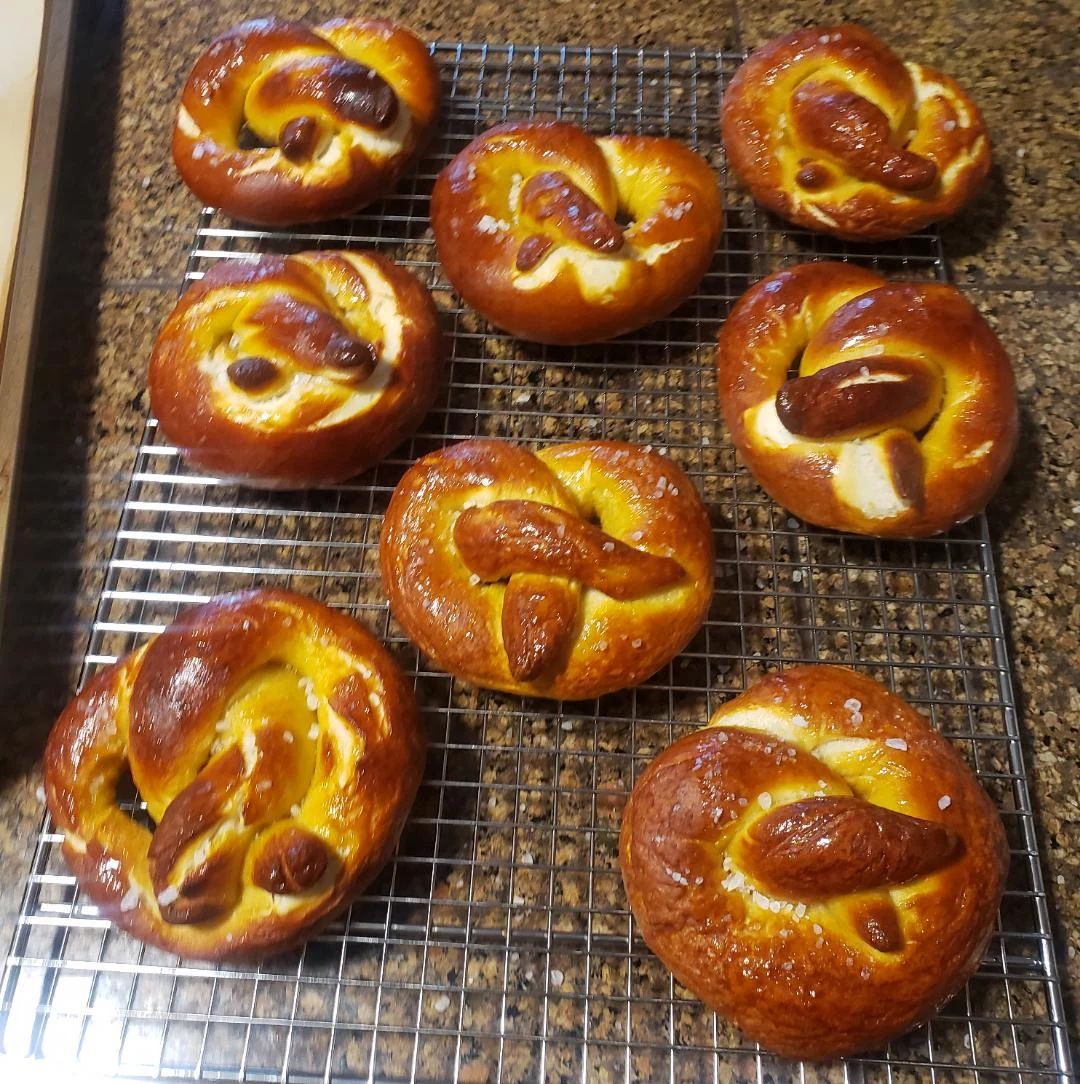 some pretzels I made a few days ago. They're not perfect, but they were delicious | Scrolller