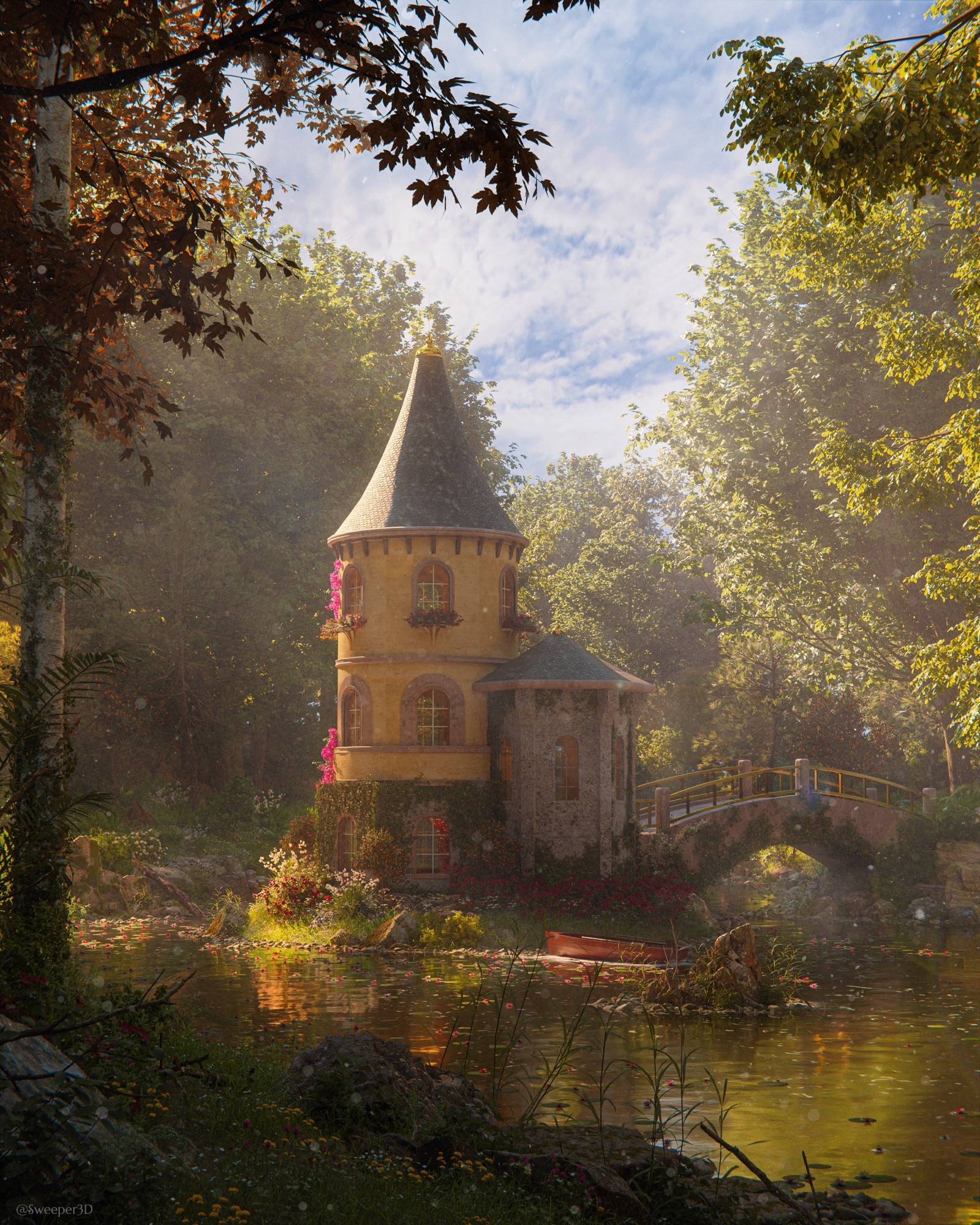 Hidden Tower, by Sweeper3D | Scrolller