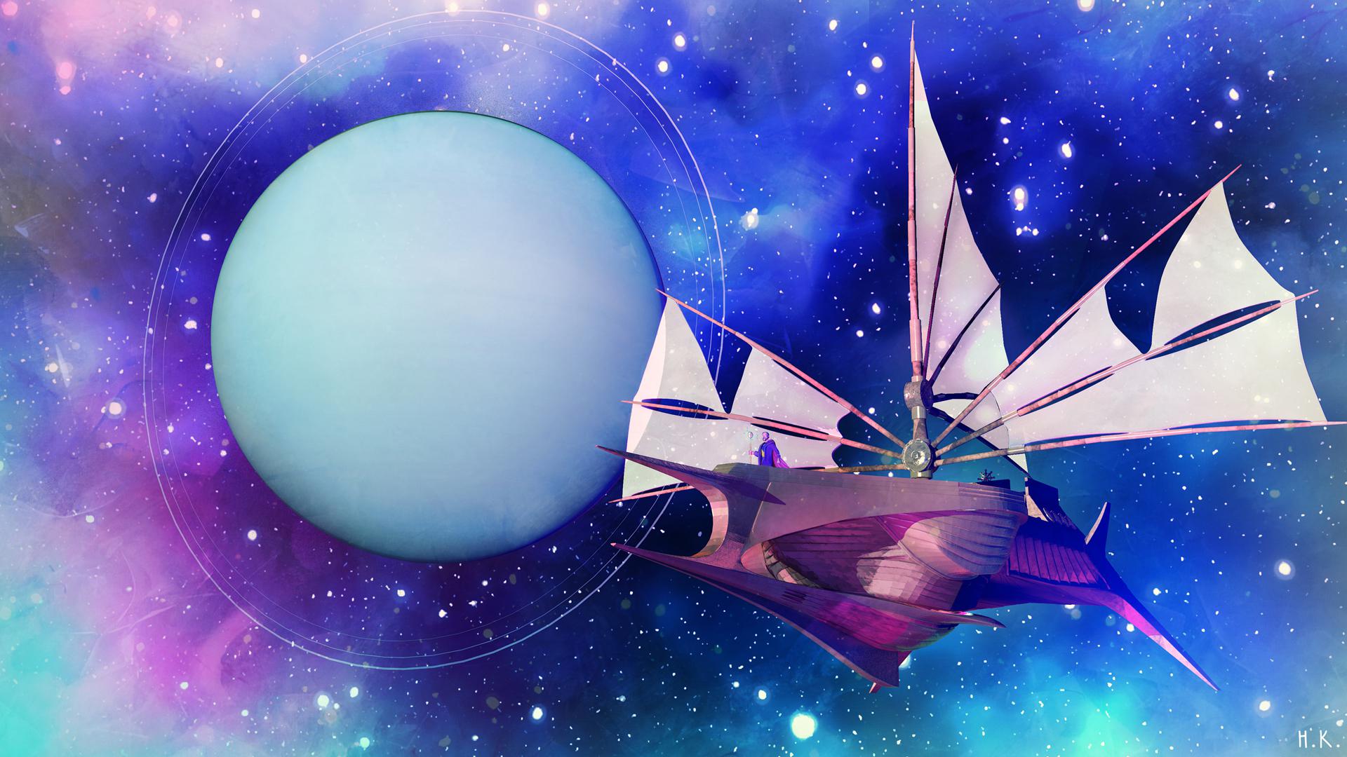 Uranus - The Magician, space art by me | Scrolller