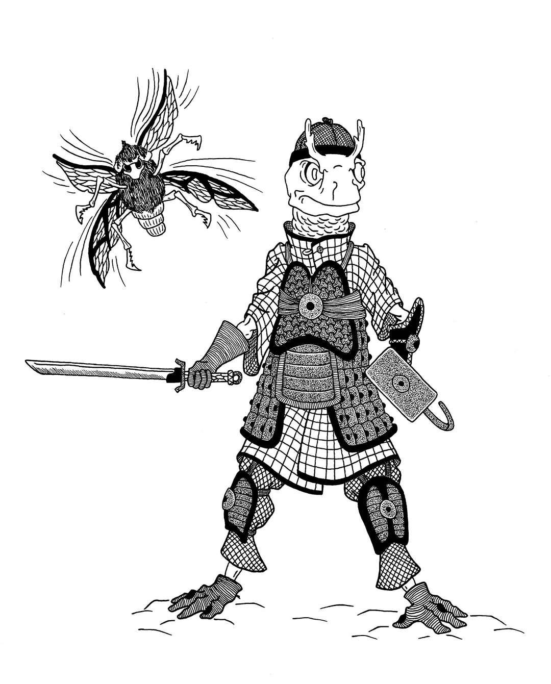 [OC] Young frog mercenary and his pet. | Scrolller