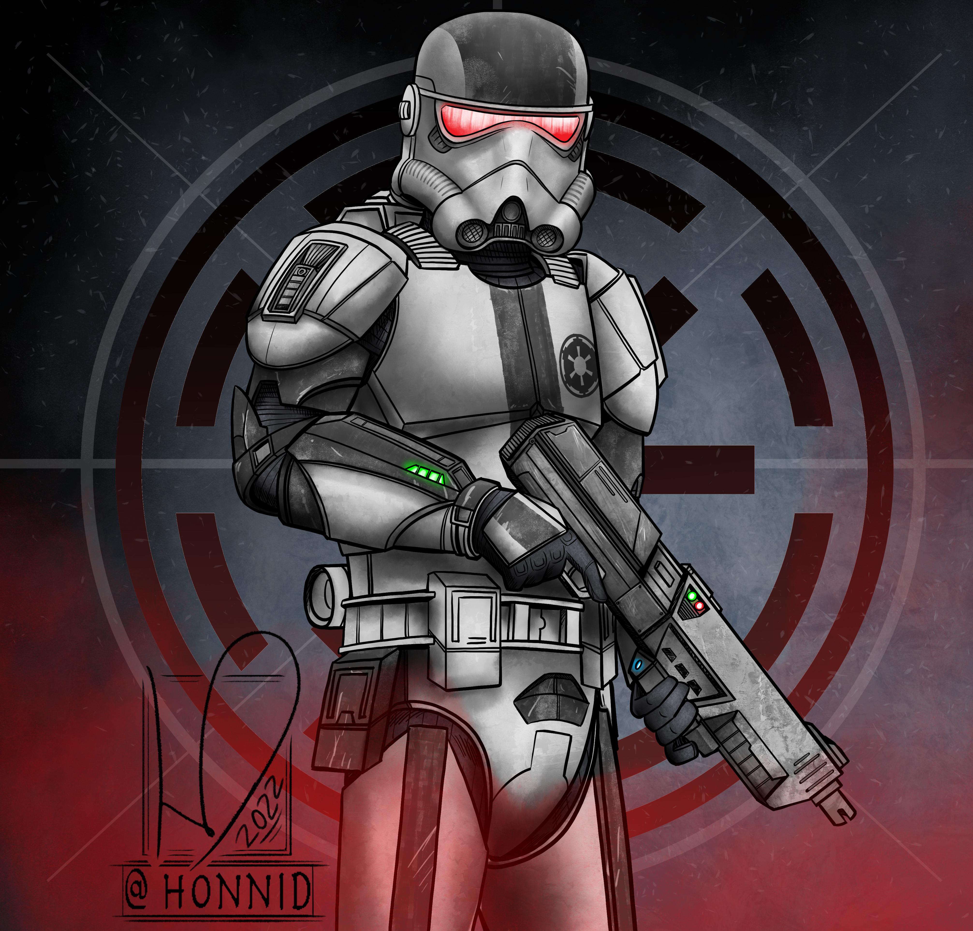 “Imperial Clone Commando” - Designed by Darth_Ir0n, art by Honni David | Scrolller