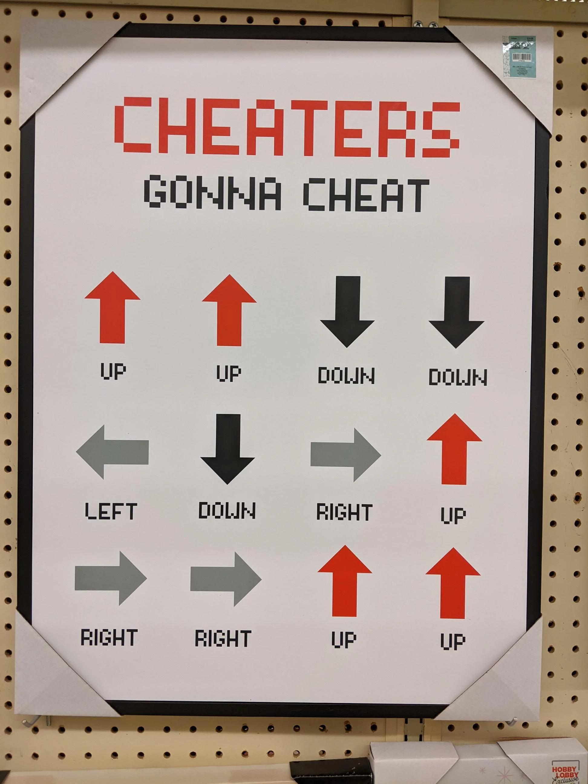 Konami code fail | Scrolller