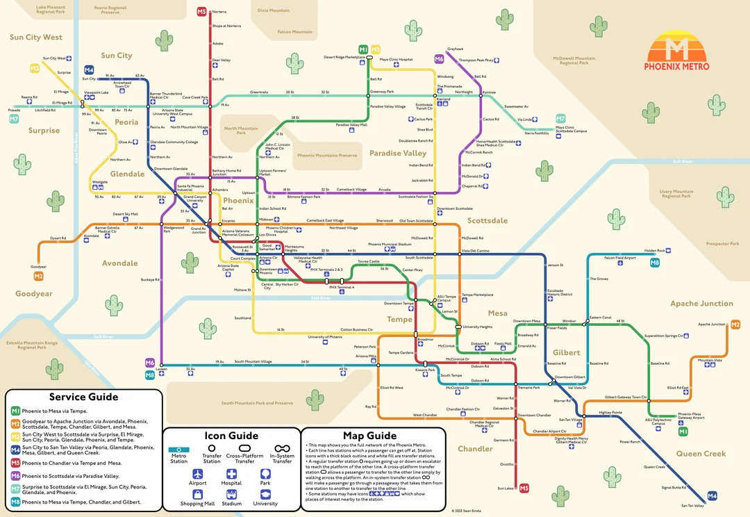 [OC] Fantasy Phoenix Metro Network | Scrolller