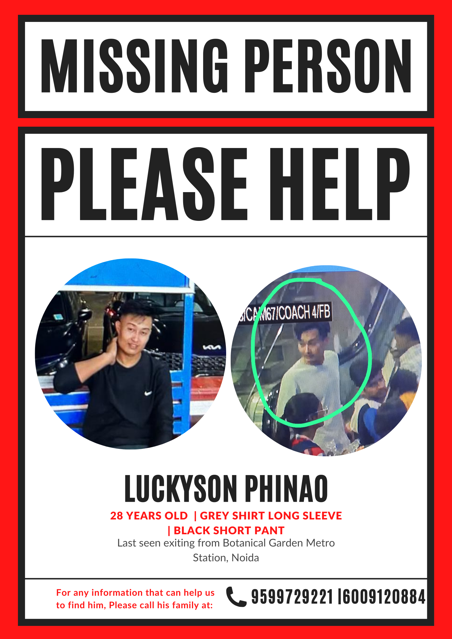 Missing since 29th Oct at Hauz Khas Metro station Magenta line | Scrolller