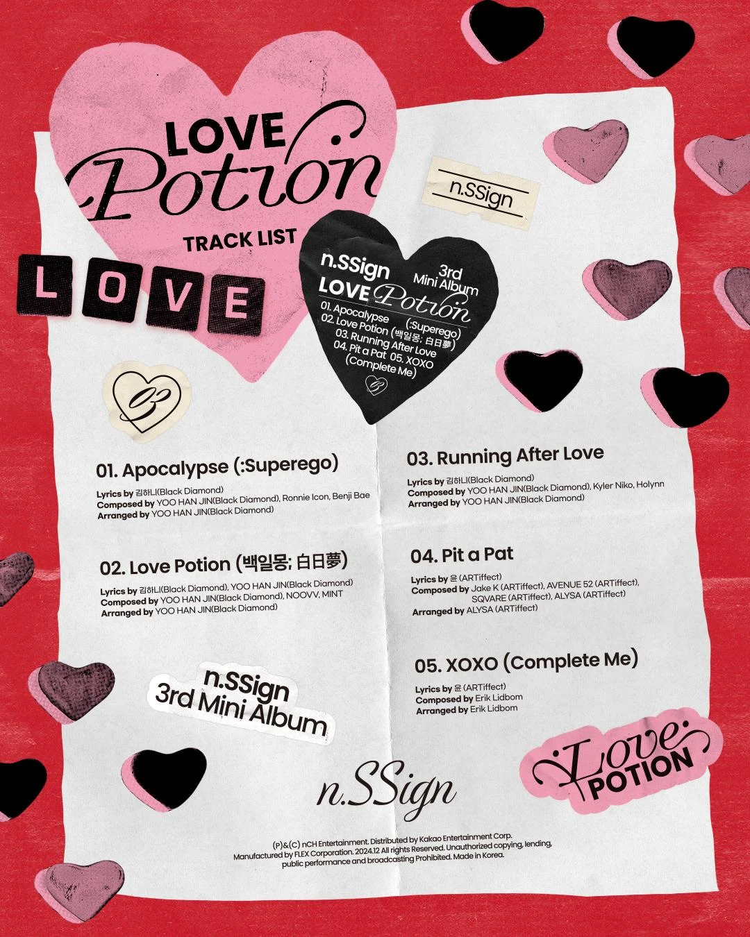 n.SSign - 3rd Mini Album 'Love Potion' (Track List) | Scrolller