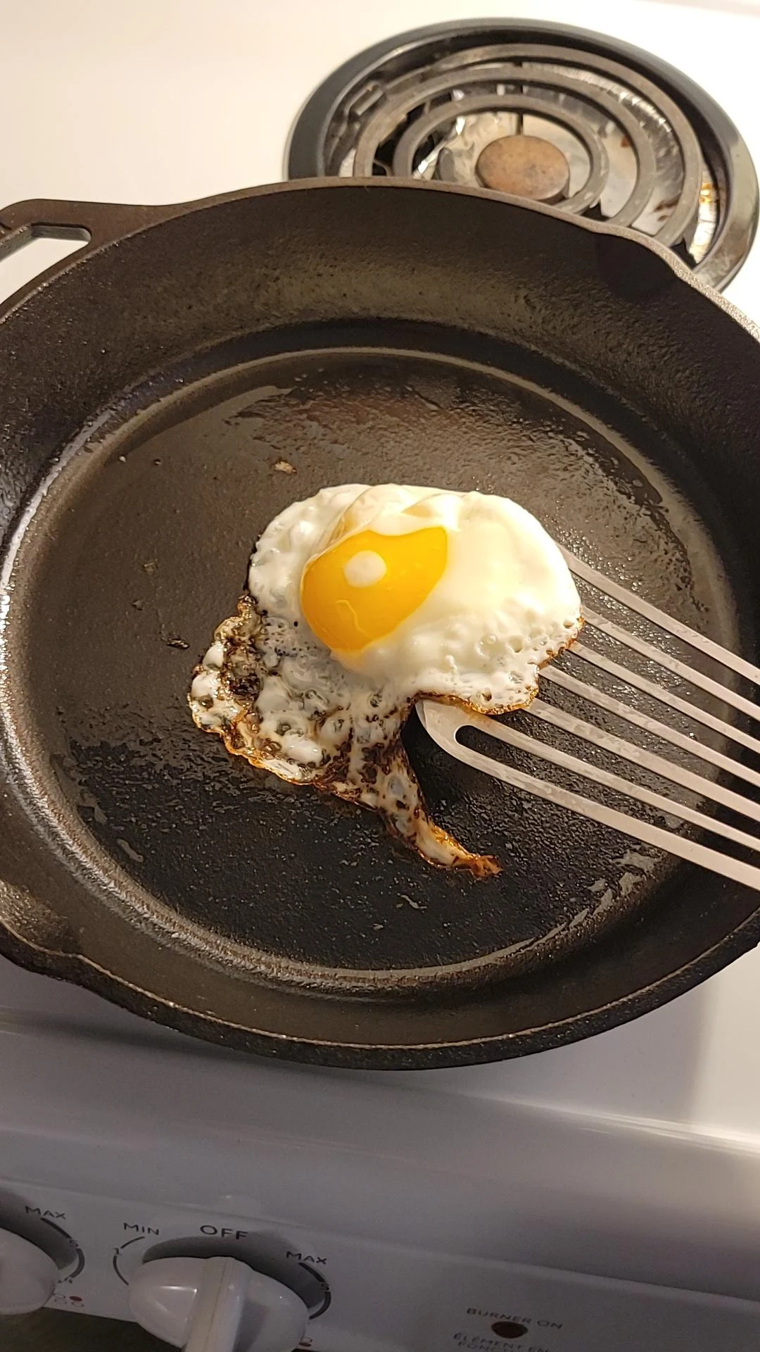 First time using a cast iron pan! Was a little skeptical but it's definitely non stick! | Scrolller