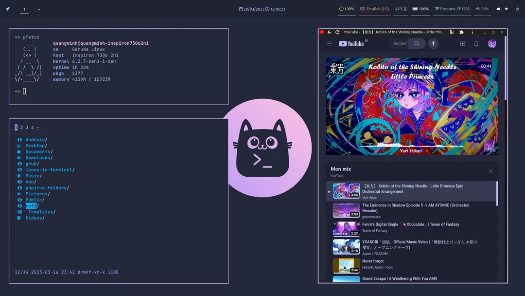 [sway] First Ricing using Garuda Linux Sway + Catppuccin Macchiatto. WIP | Scrolller