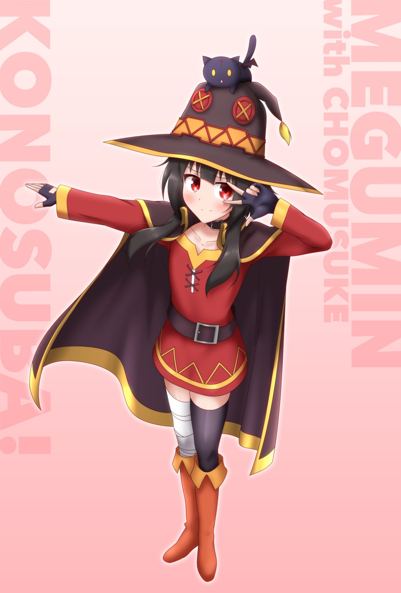Megumin sticking a pose for the camera (By ヒロッキーa.k.aあやのん) | Scrolller
