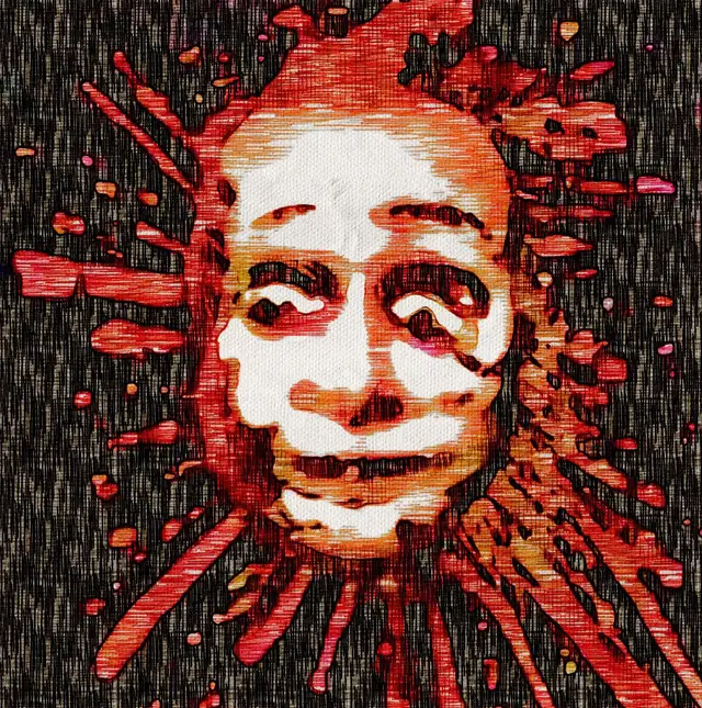 Blood splatter face, me, Color pencil, 2022. | Scrolller