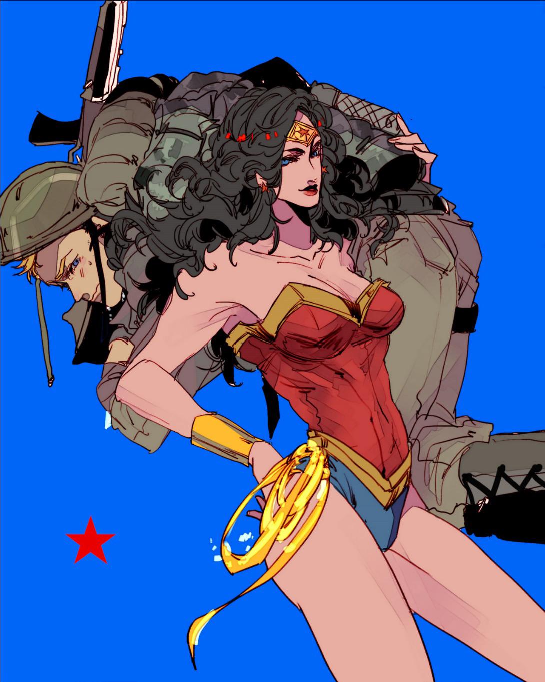 Diana carrying up Steve Trevor | Scrolller