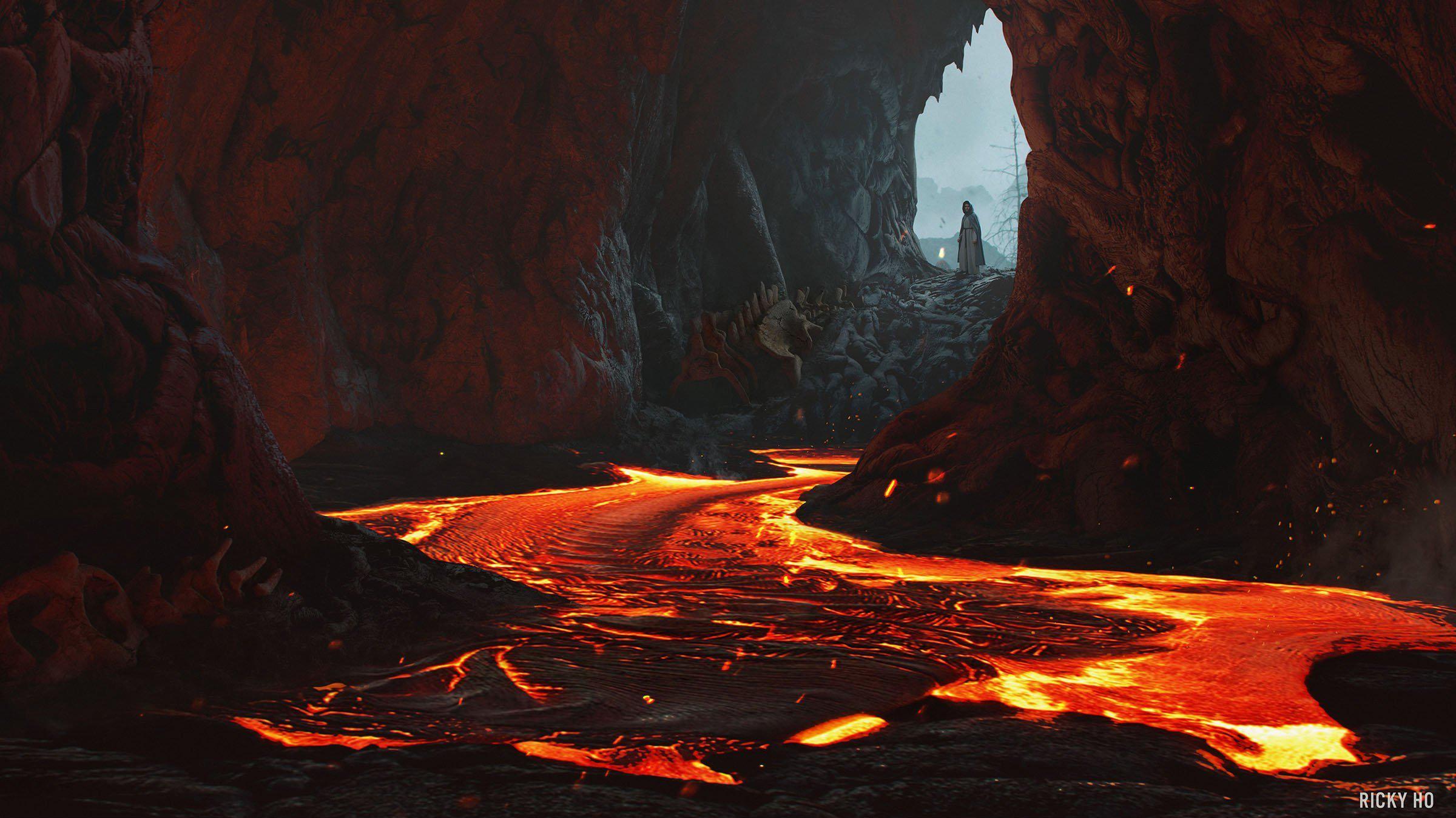 Ashes of Creation Interior Cave concept art by Ricky Ho/Moon Pillar Studio | Scrolller