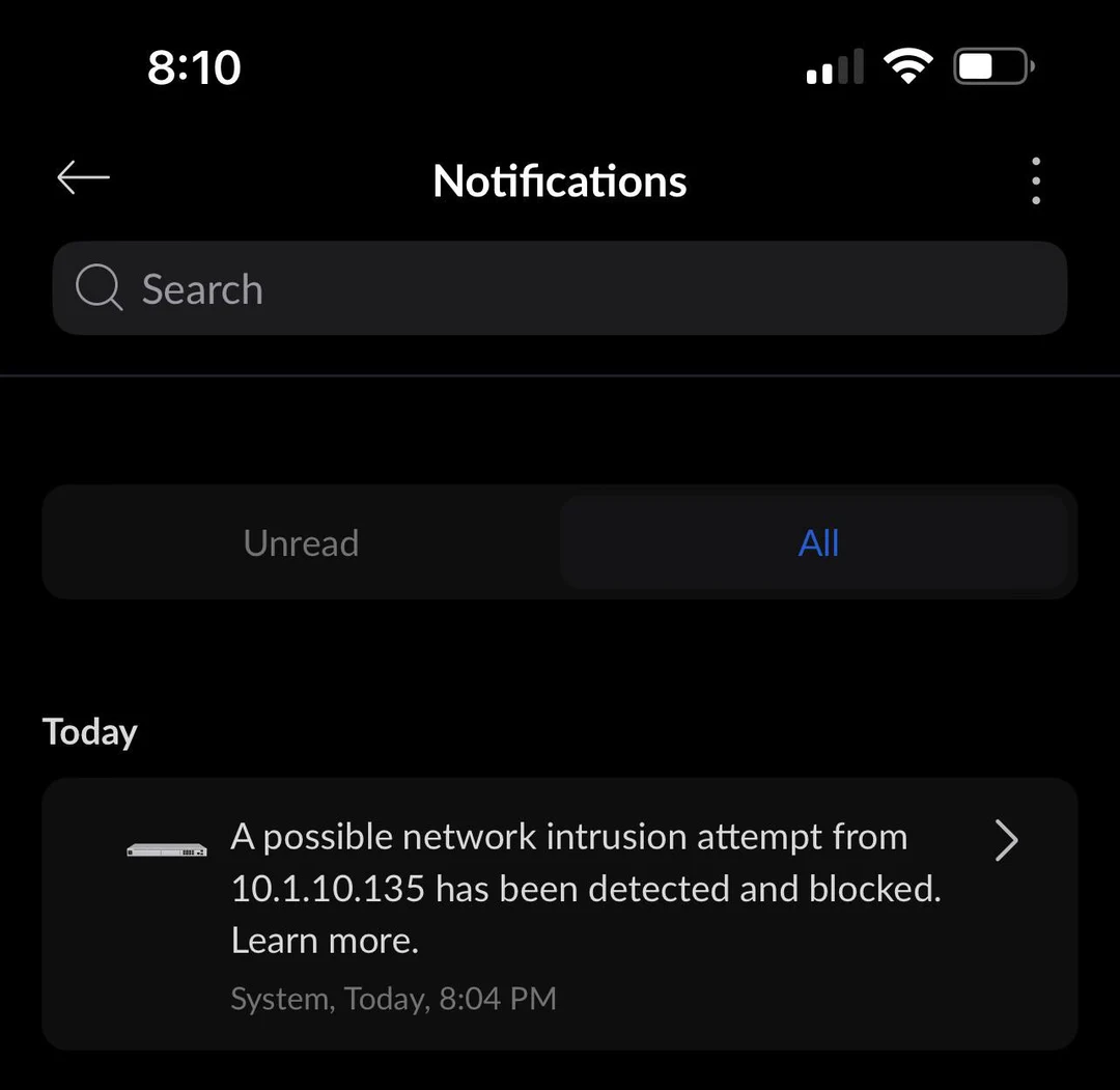 Internal attack or possible false positive? | Scrolller
