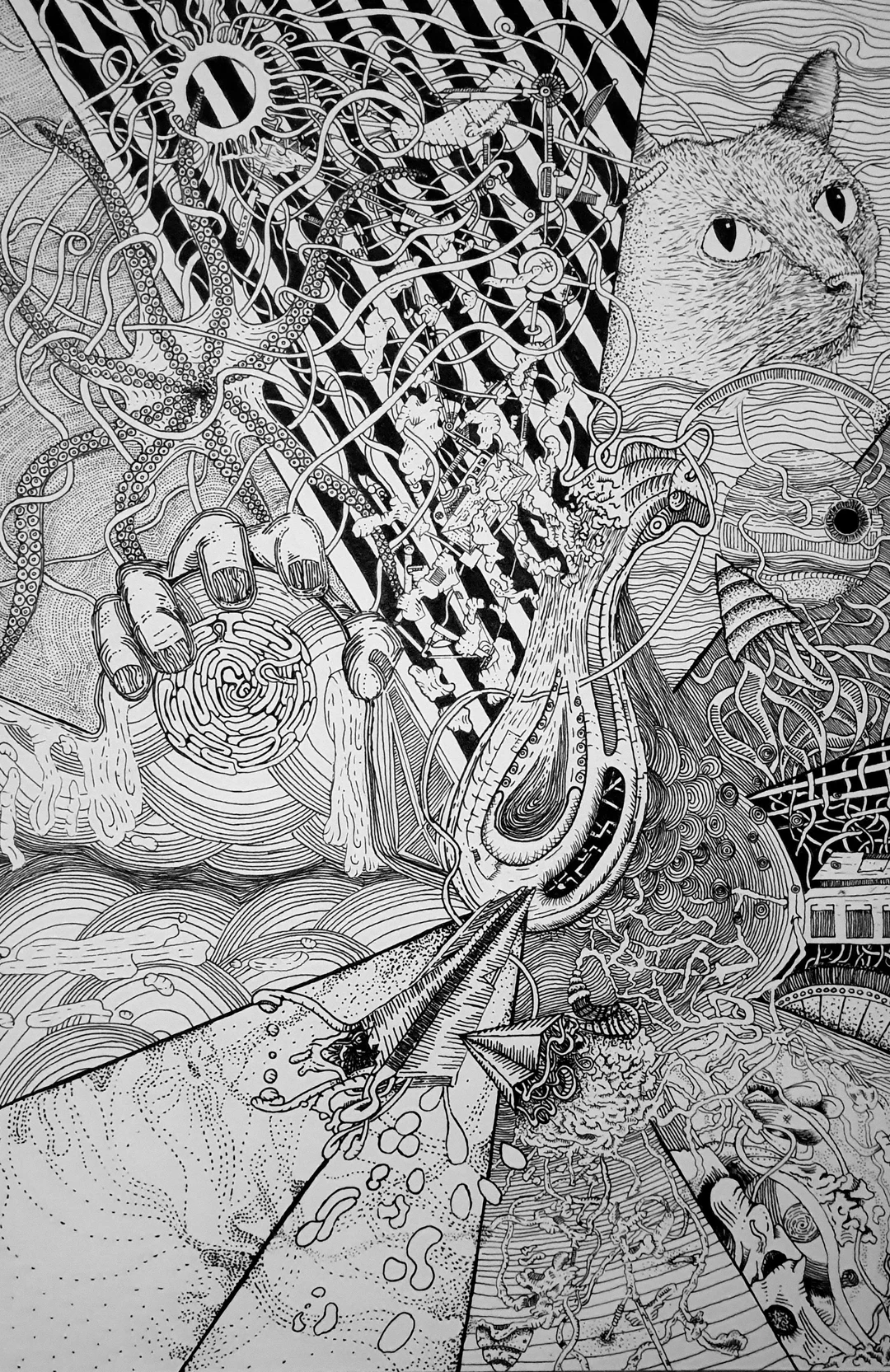 Split, Me, Fineliner, 2023 | Scrolller