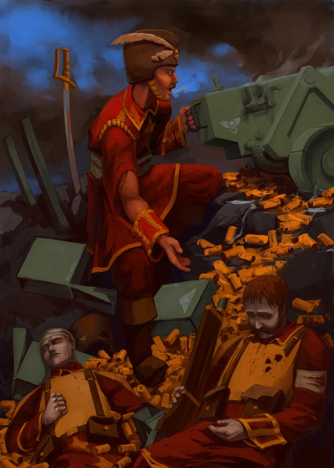 Discover more like ImaginaryWarhammer: Vostroyan heavy weapon team 2 by Wolk Risovalshik and ...