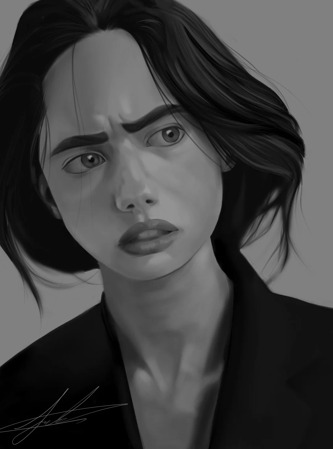 Portrait number 3, Jonnath (me), procreate, 2023 | Scrolller