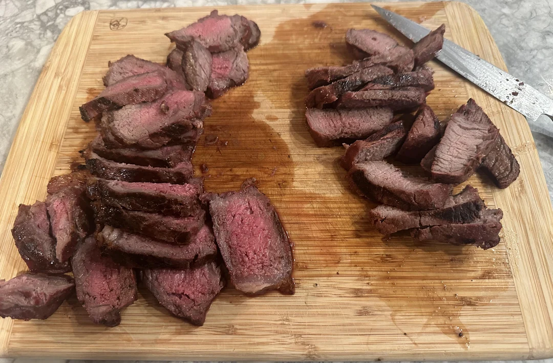 Well done Filet for my wife, medium rare NY Strip for me. | Scrolller