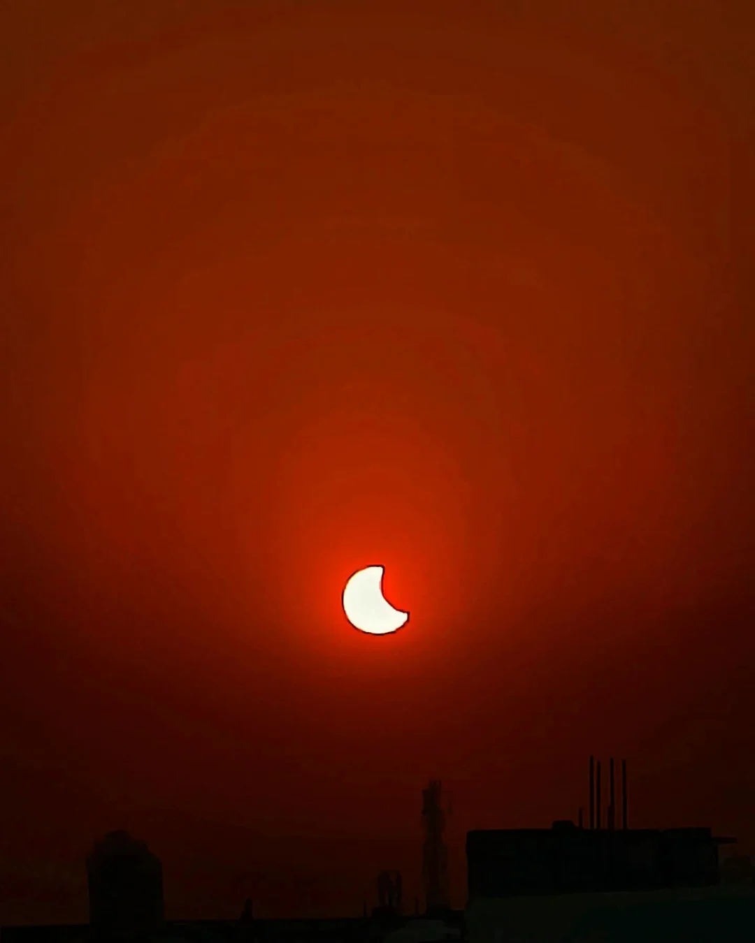 Partial Solar eclipse, Yesterday | Scrolller
