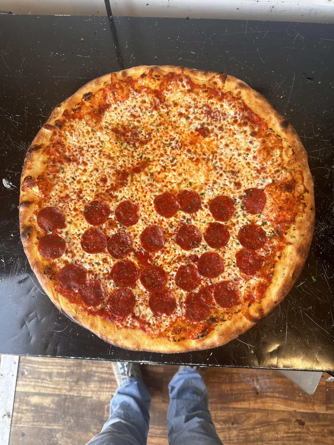 Half pepperoni. | Scrolller