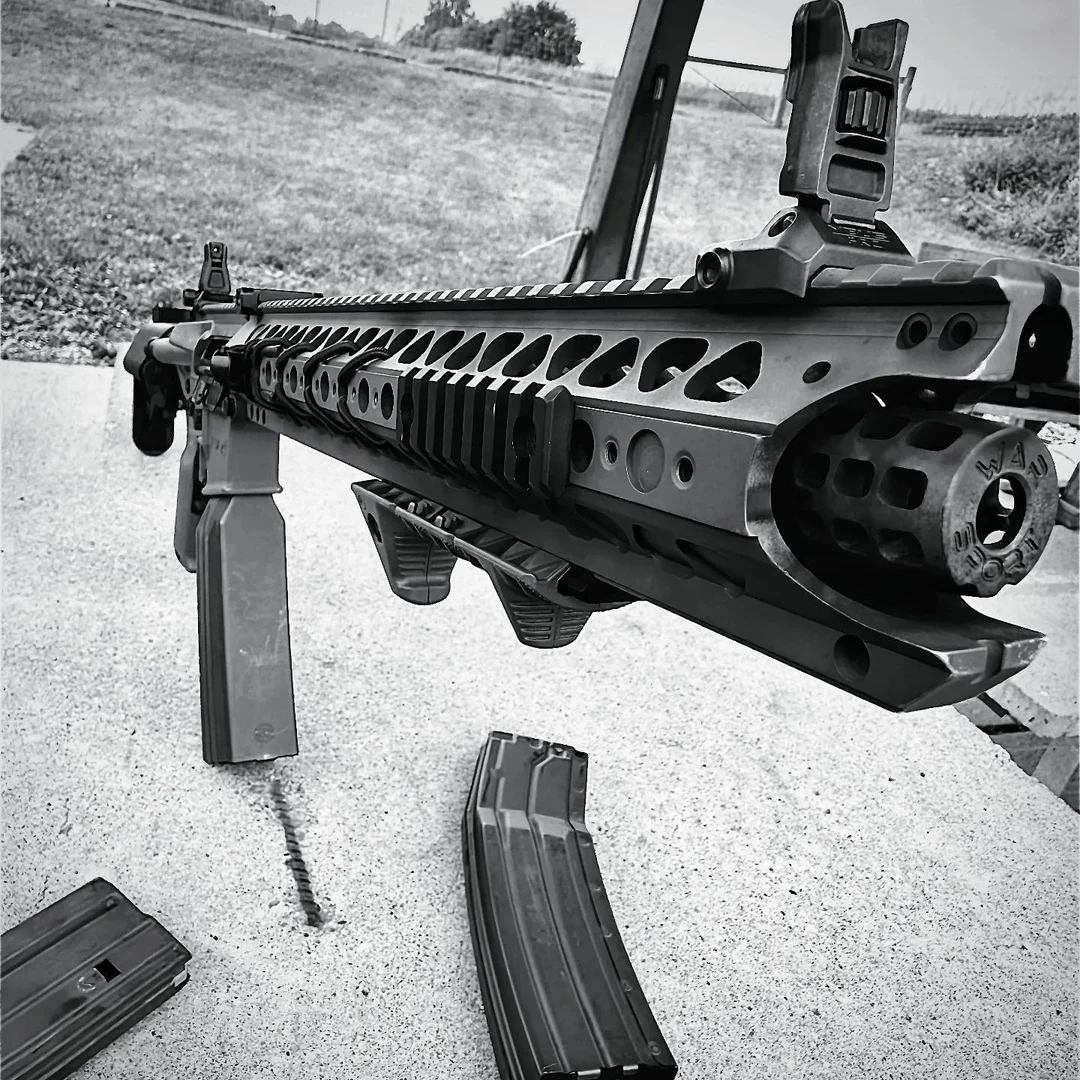 Finally got to run some rounds through this beauty. Need to get a Acog and it's gonna be a tack ...