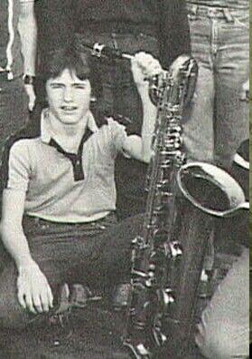 Young Trent with a Baritone Saxophone half his size | Scrolller