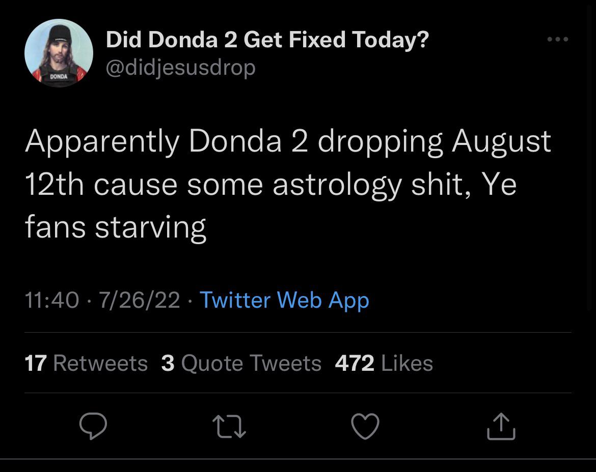 Discover more like Kanye: Donda is trending on Twitter (the most ...