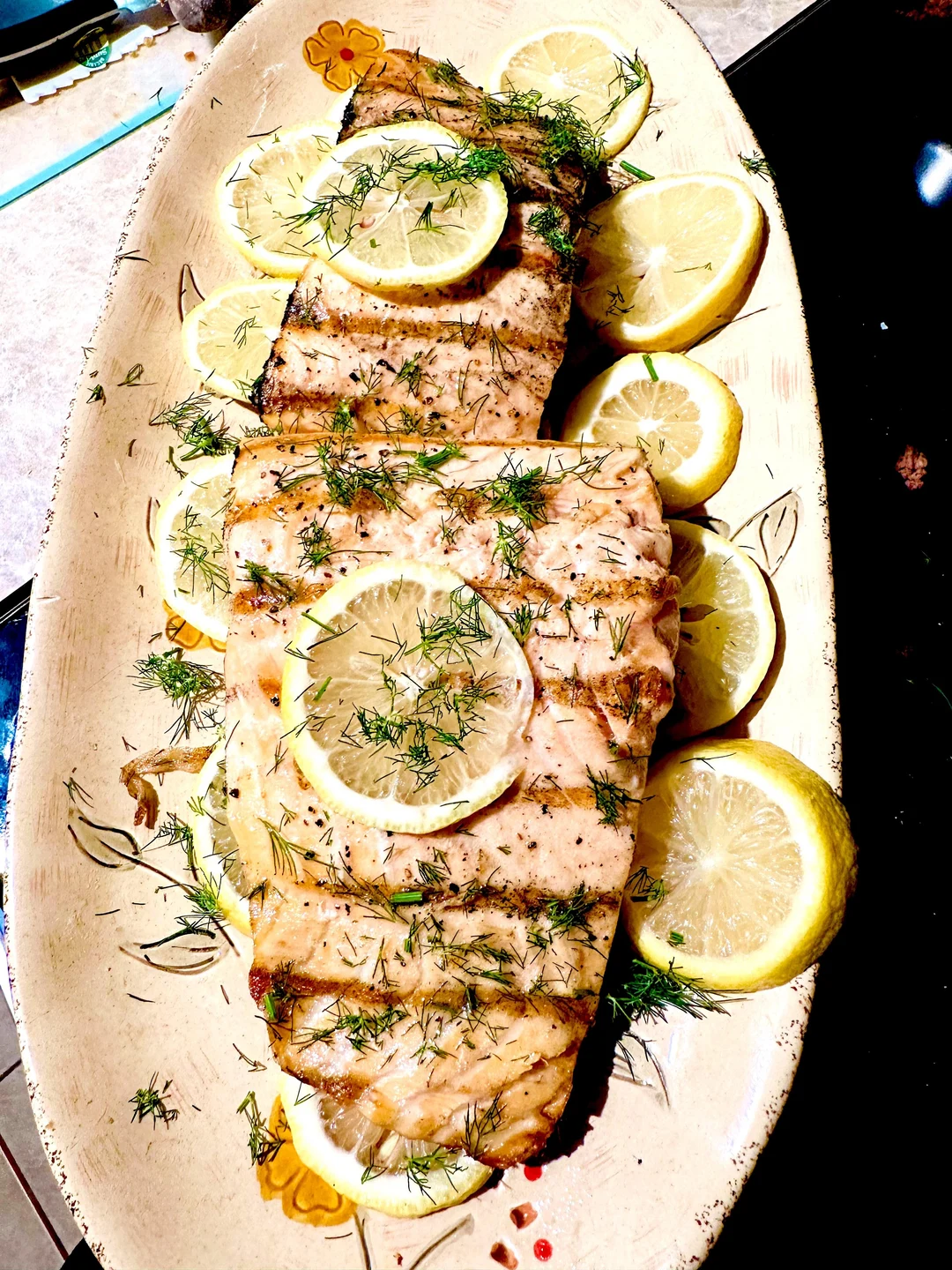 Grilled salmon for the first time | Scrolller