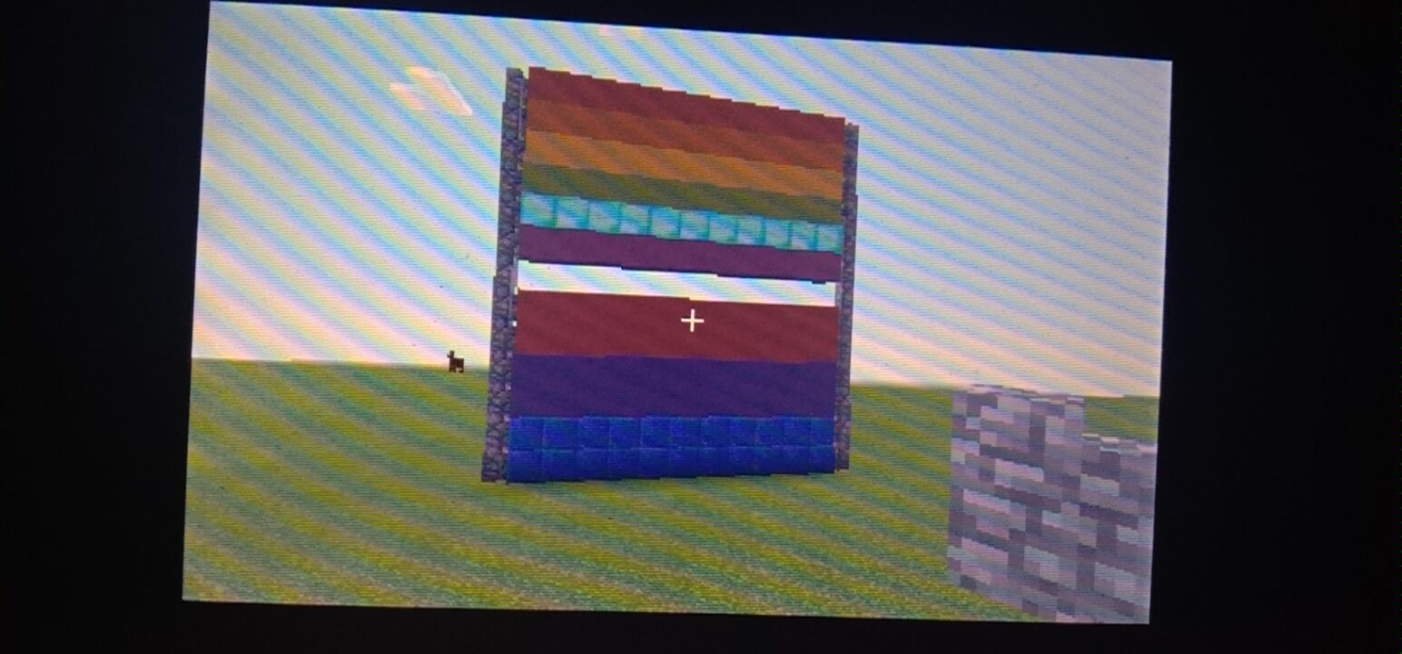 They say Minecraft on the 3DS is bad, but here I am building the Bi and Pride flags | Scrolller