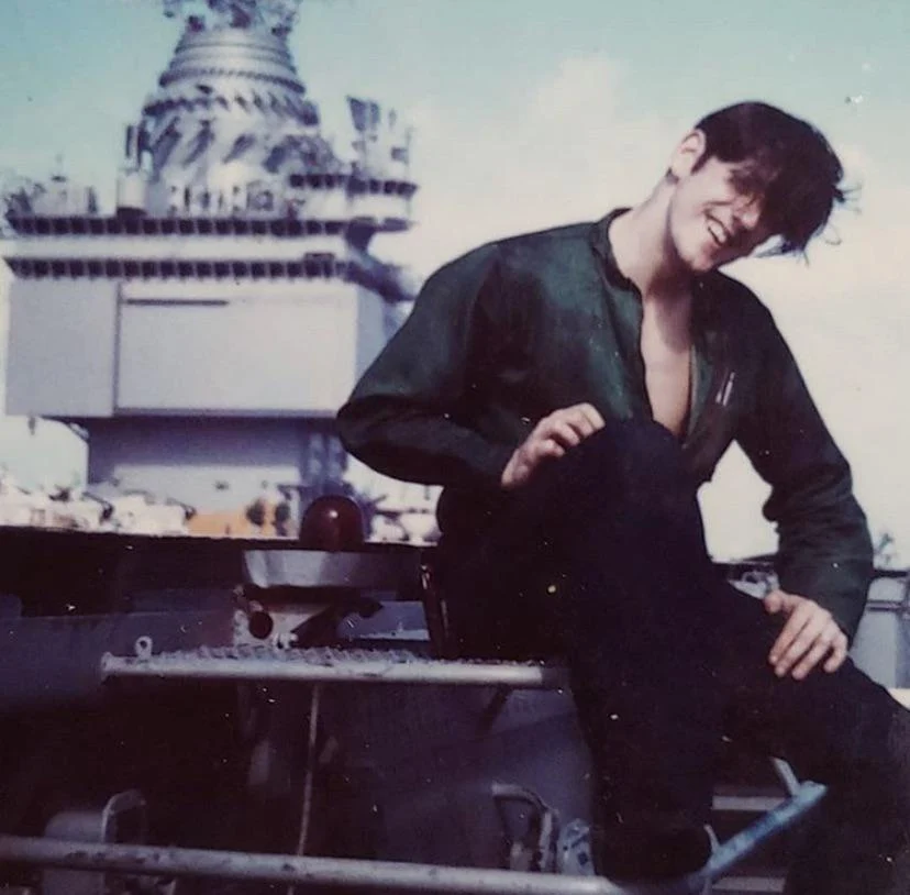 my grandpa on his naval ship, 1960s | Scrolller