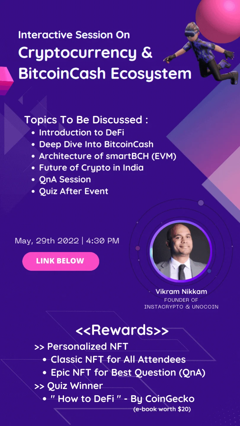 Webinar on BitcoinCash and smartBCH with Vikram Nikkam & Engineering Students! | Scrolller