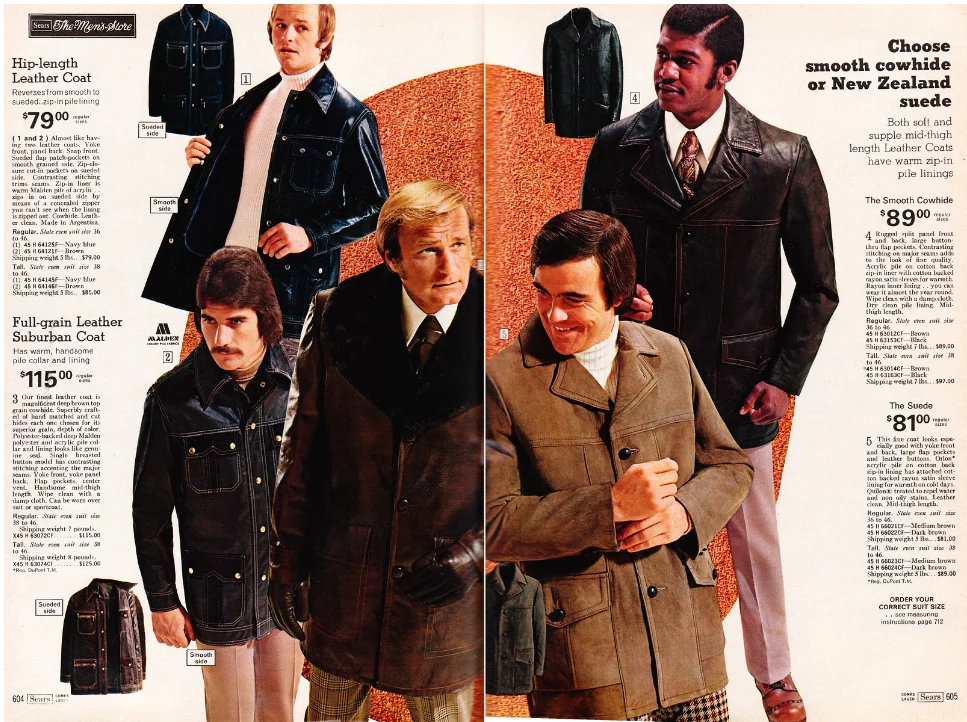 Men's jackets, Sears catalog 1974 | Scrolller