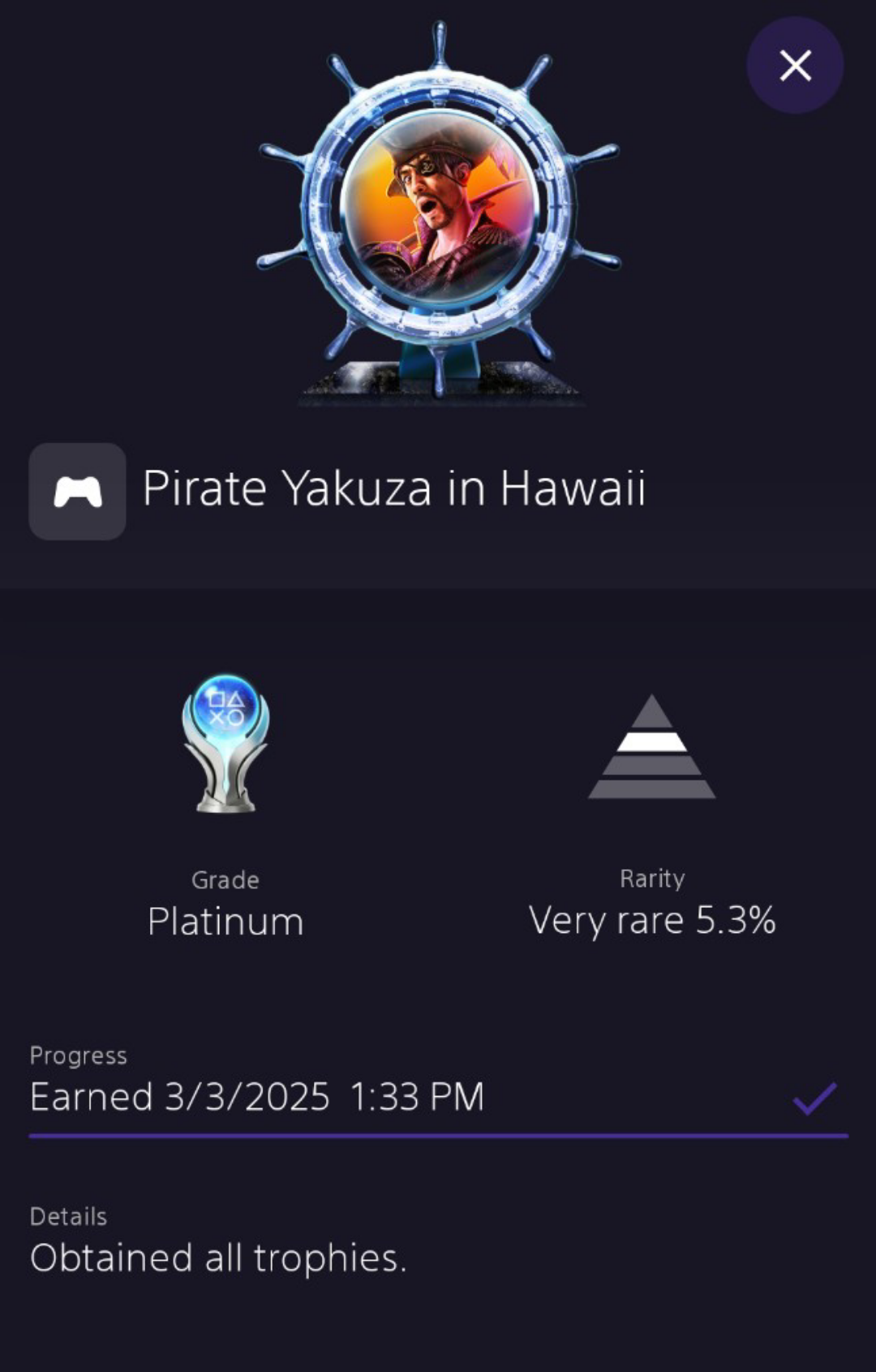 [LIKE A DRAGON PIRATE YAKUZA IN HAWAII] My 15th Platinum to the Yakuza series :) | Scrolller