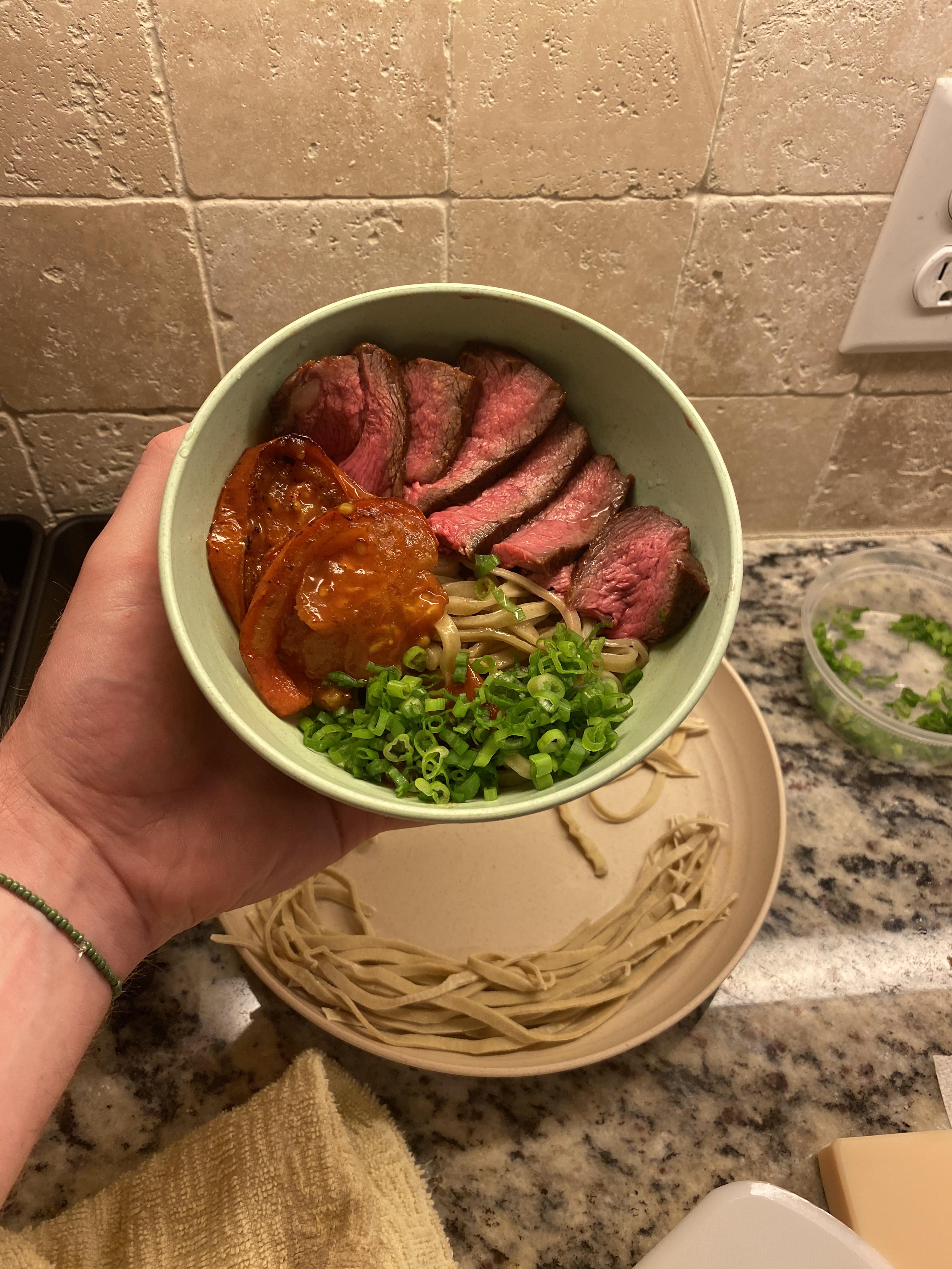 Homemade Chicken-Shoyu Ramen with Chuck Eye Steak | Scrolller