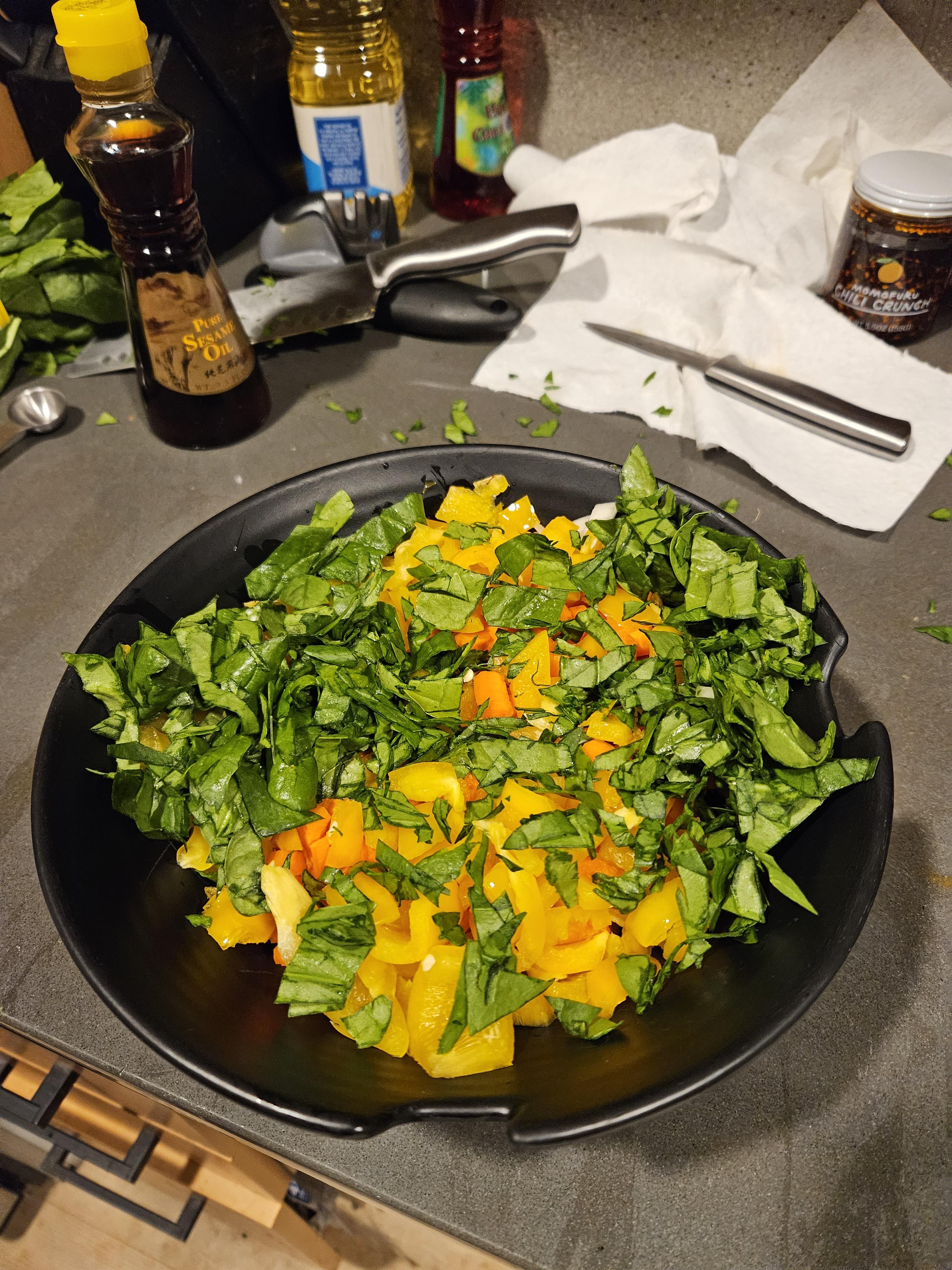 [homemade] Spicy Korean Chicken Stir fry with Vermicelli rice noodles ...