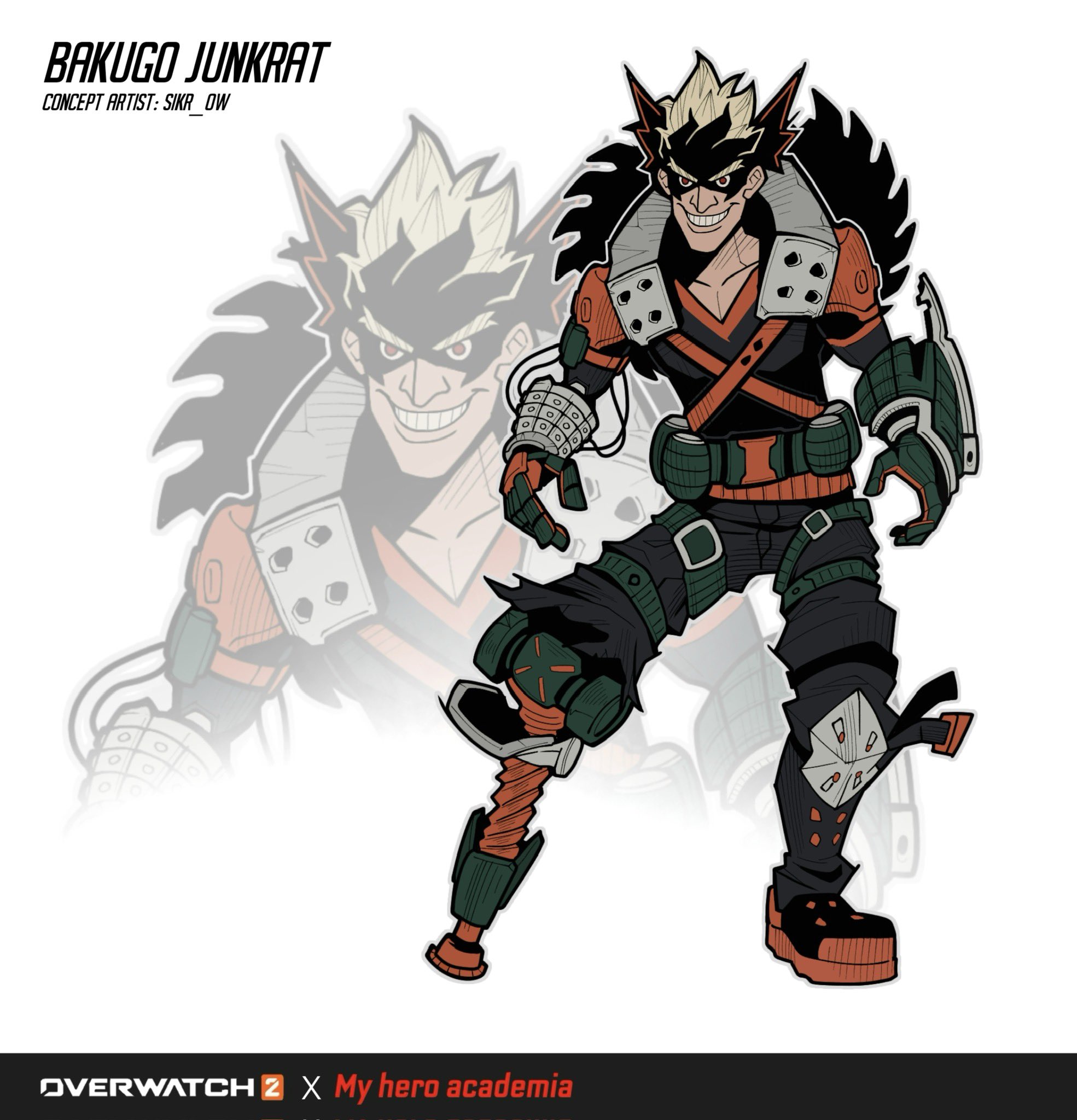 Overwatch 2 x My hero academia [ Hero Killer stain Genji ] [ Bakugo Junkrat ] by Sikr Ow ...