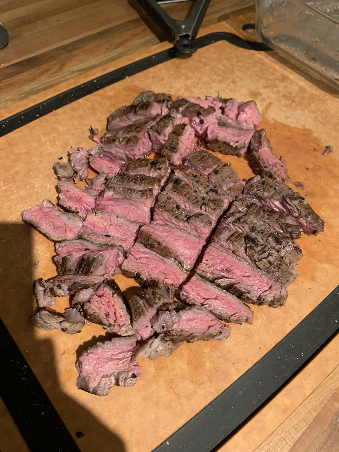 8 hour flank steak finished with a blow torch. Cubed for shaking beef. | Scrolller