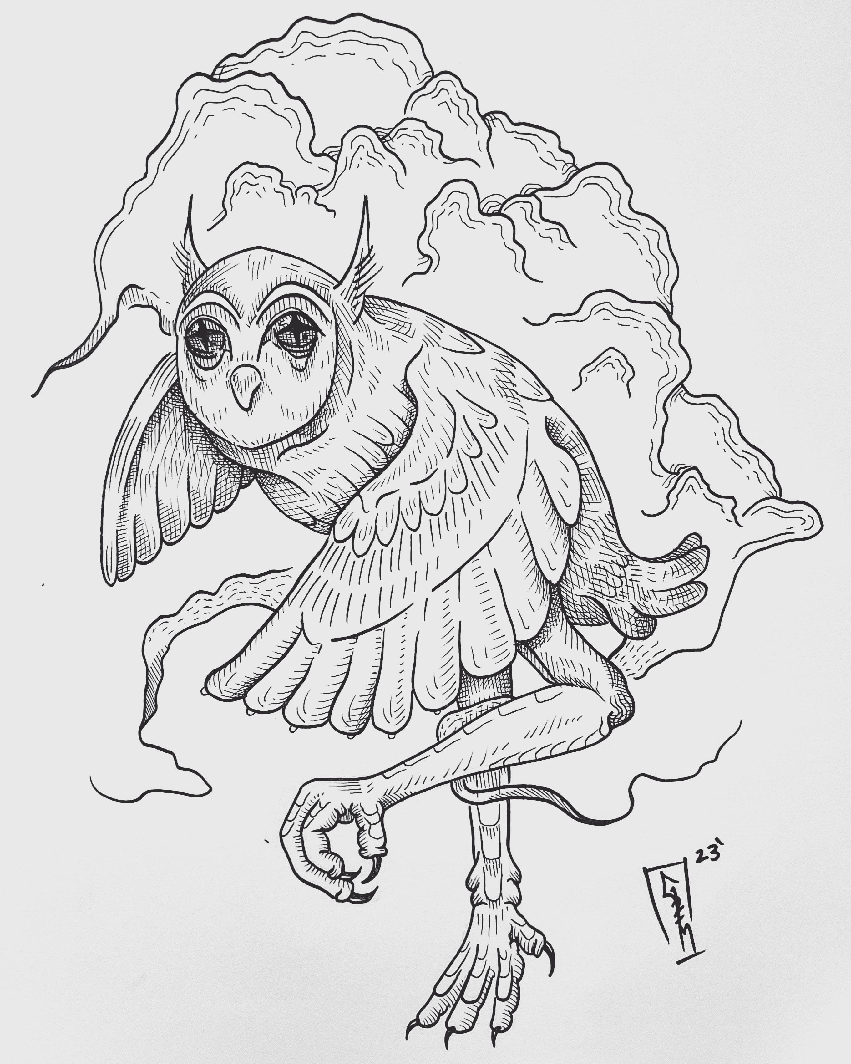 Artwork by me | Stolas in his owl form | Scrolller Artwork by me | Stolas in his owl form | Scrolller