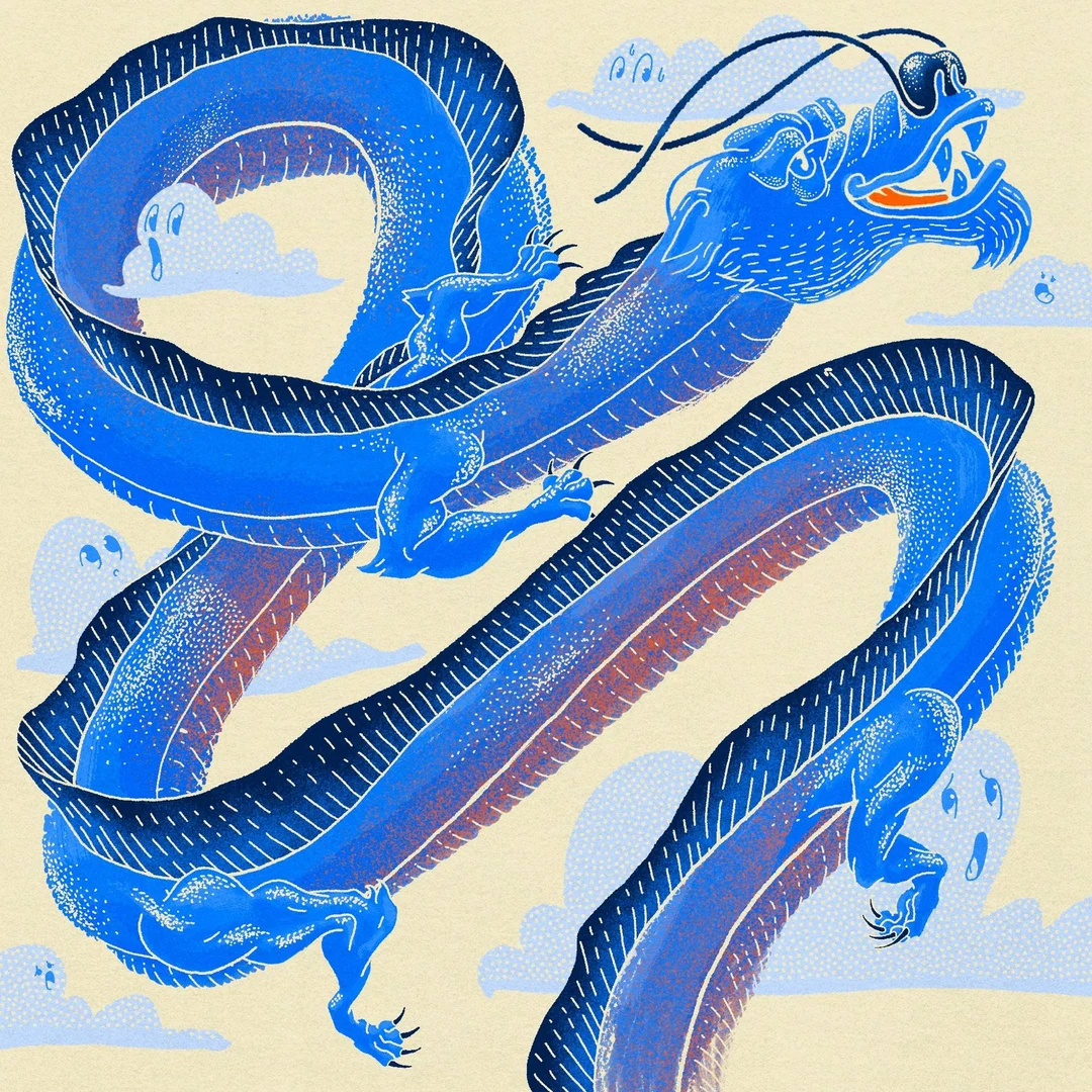 Cloud eating dragon, me, procreate, 2023 | Scrolller