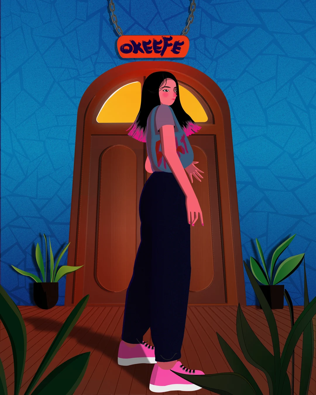 okeefe girl,made by me in adobe illustrator. | Scrolller