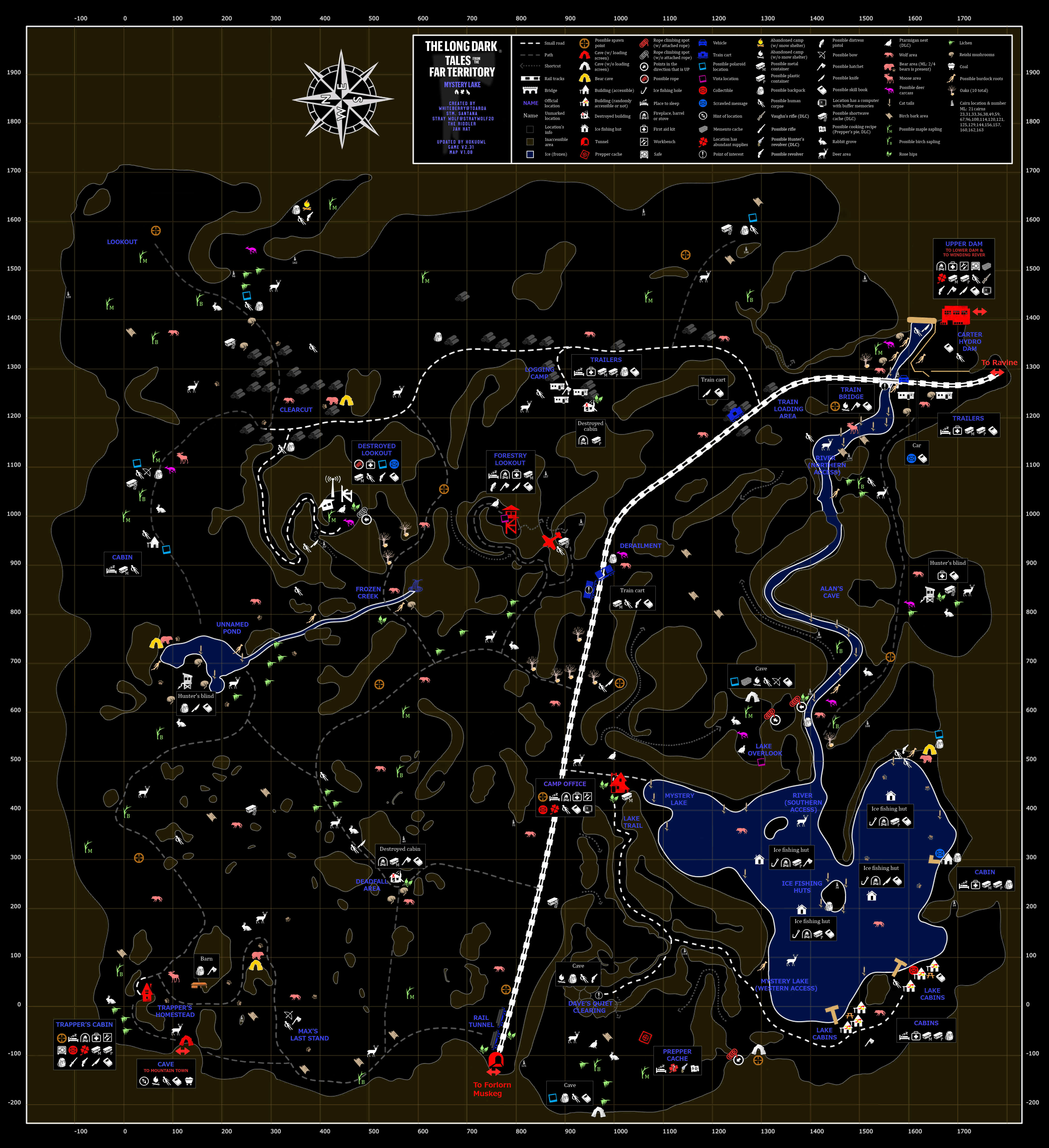 Dark Map Of Mystery Lake Scrolller