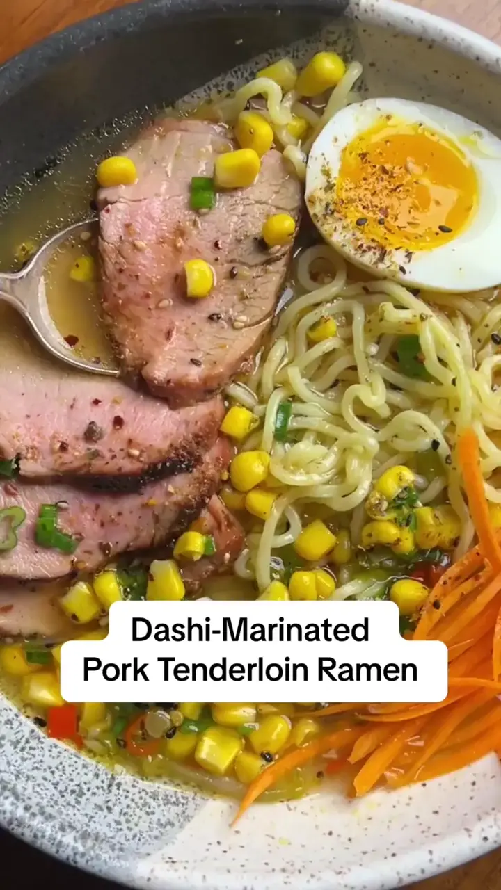 Dashi-Marinated Pork Tenderloin Ramen | Scrolller