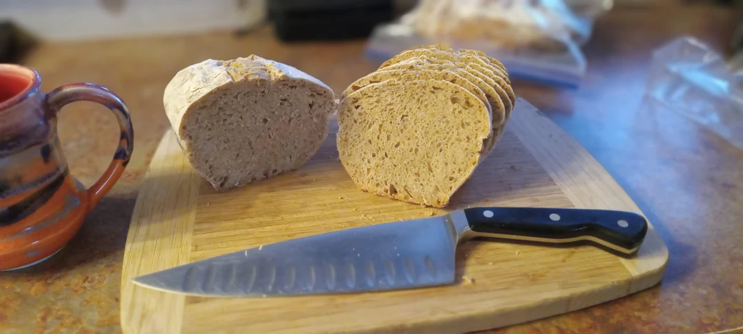 been working on my sourdough sandwich loaf. I think I'm doing good. dense and flavorful wheat ...