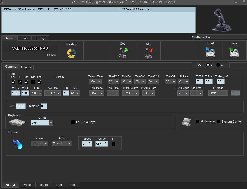 Cant bind different axis to mouse for my vkb Gladiator Evo | Scrolller
